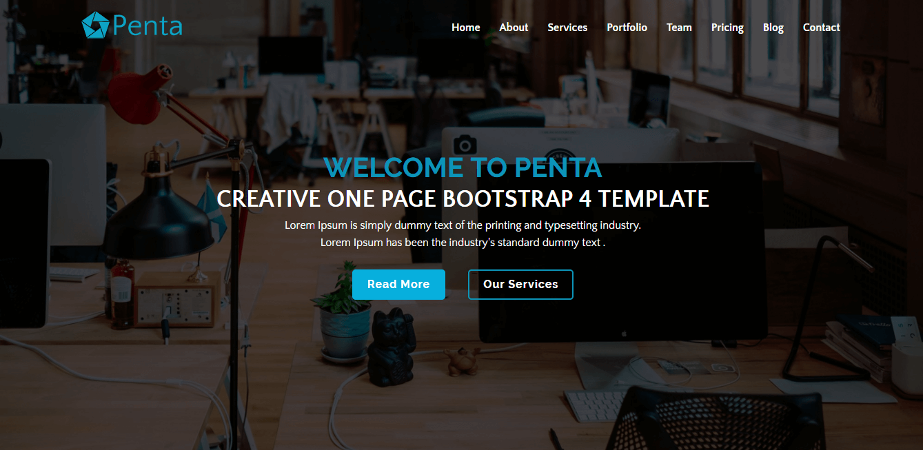 Penta - One Page Parallax Agency Template